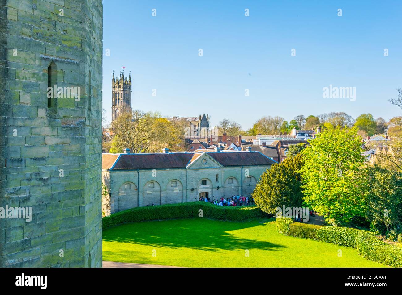 Courtyard of the Warwick castle, England Stock Photo - Alamy
