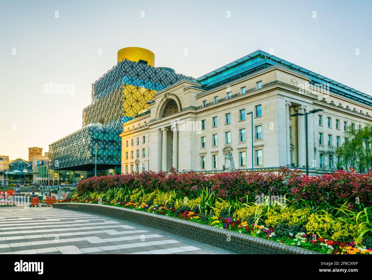 Library of Birmingham and Baskerville house, England Stock Photo - Alamy