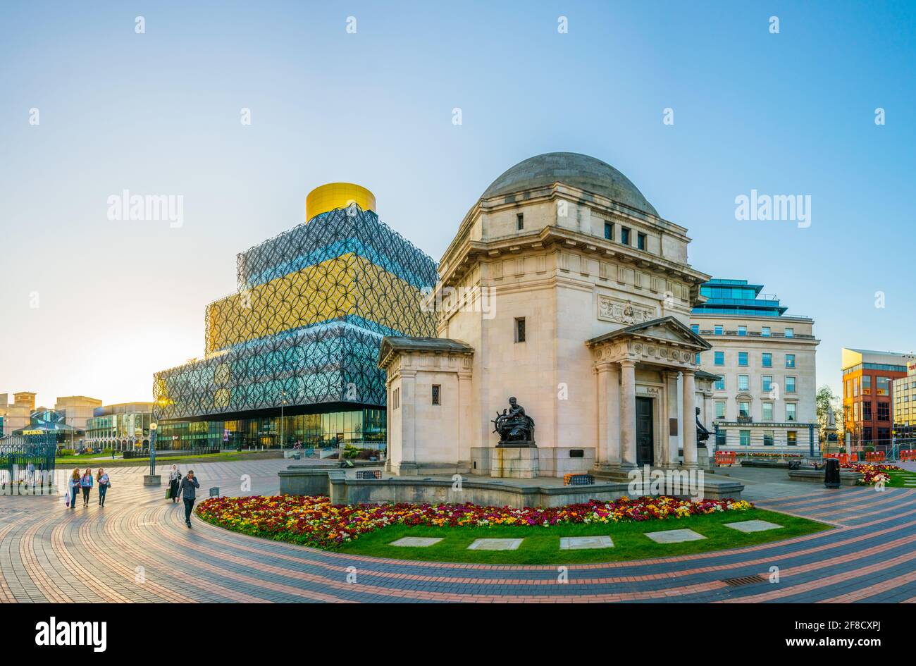 Hall of Memory, Library of Birmingham and Baskerville house, England Stock Photo - Alamy