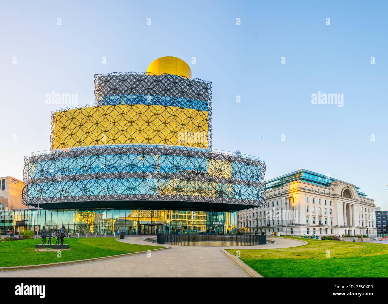 Library of Birmingham and Baskerville house, England Stock Photo - Alamy