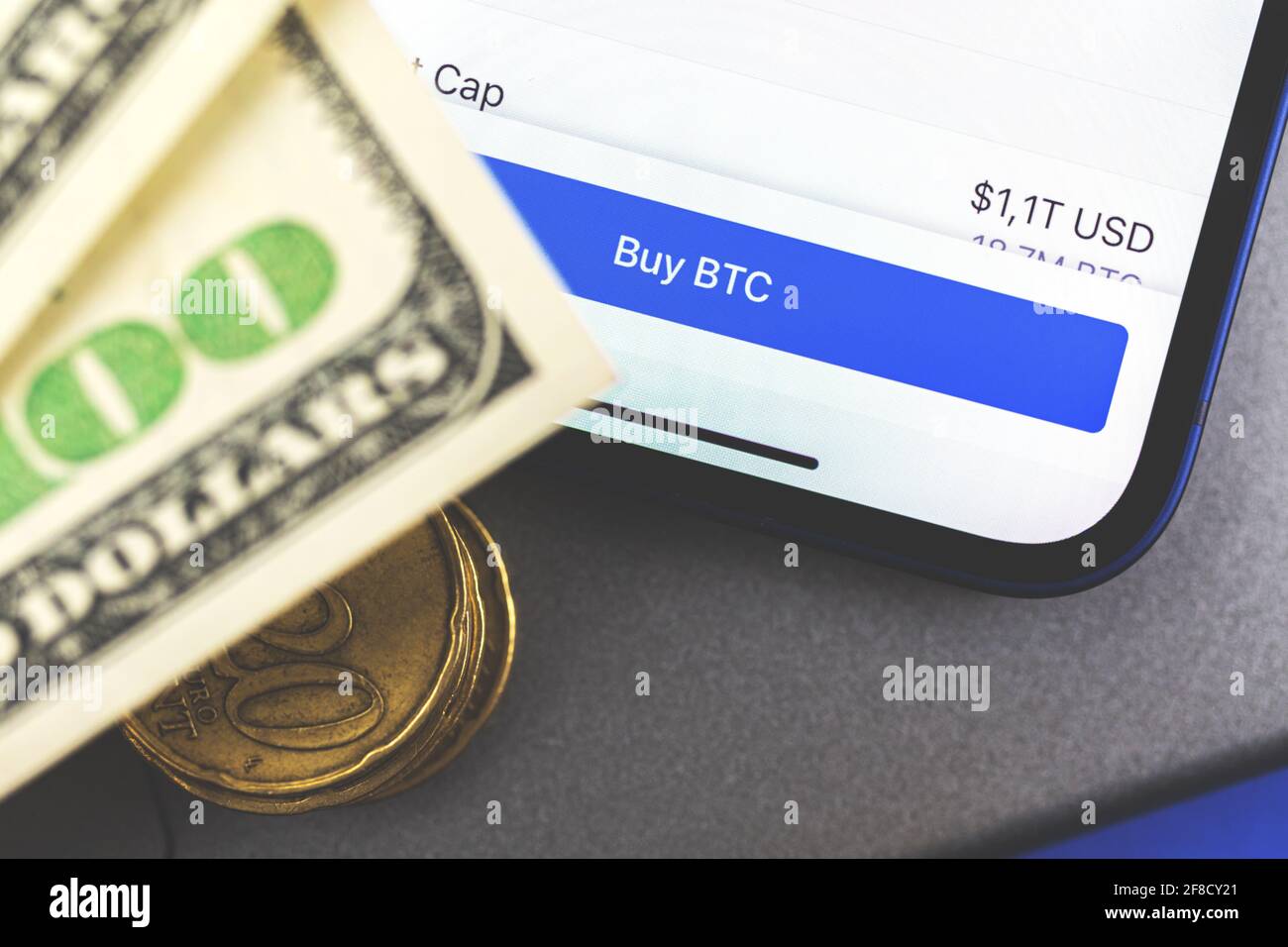 Bitcoin on mining screen and trading chart hi-res stock photography and ...