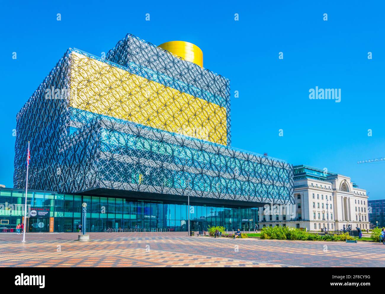 Library of Birmingham and Baskerville house, England Stock Photo - Alamy