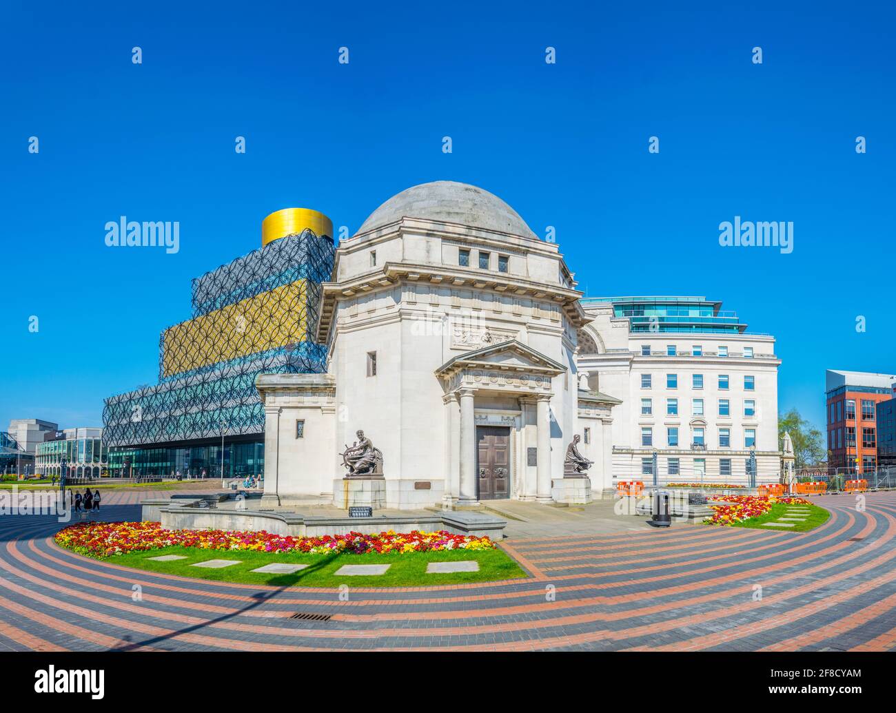 Hall of Memory, Library of Birmingham and Baskerville house, England Stock Photo - Alamy