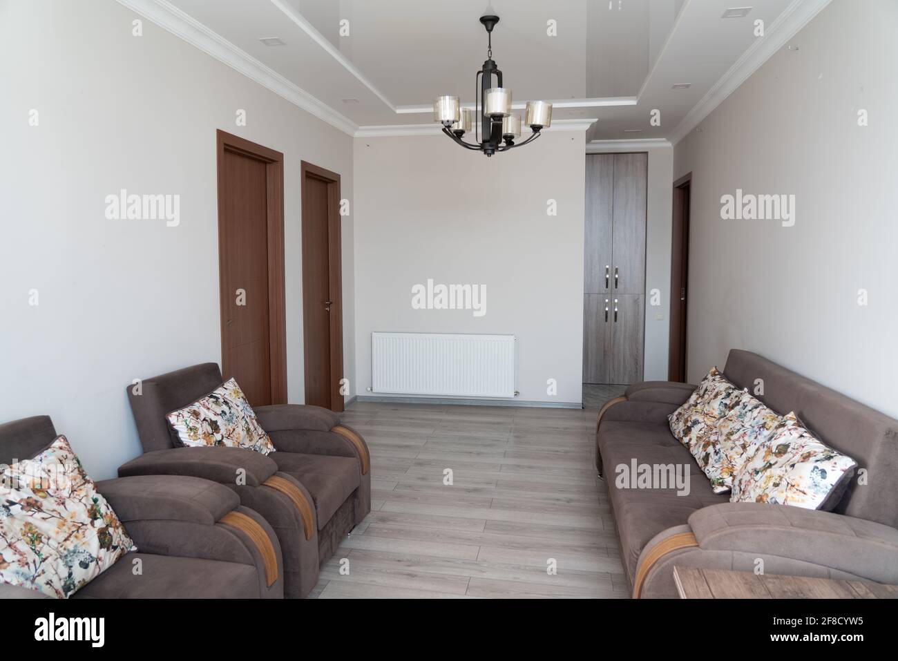 Bright interior of living room Stock Photo - Alamy