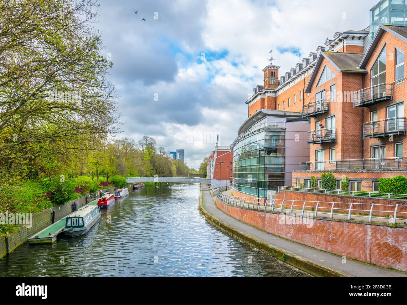riverside of river Soar in Leicester, England Stock Photo - Alamy
