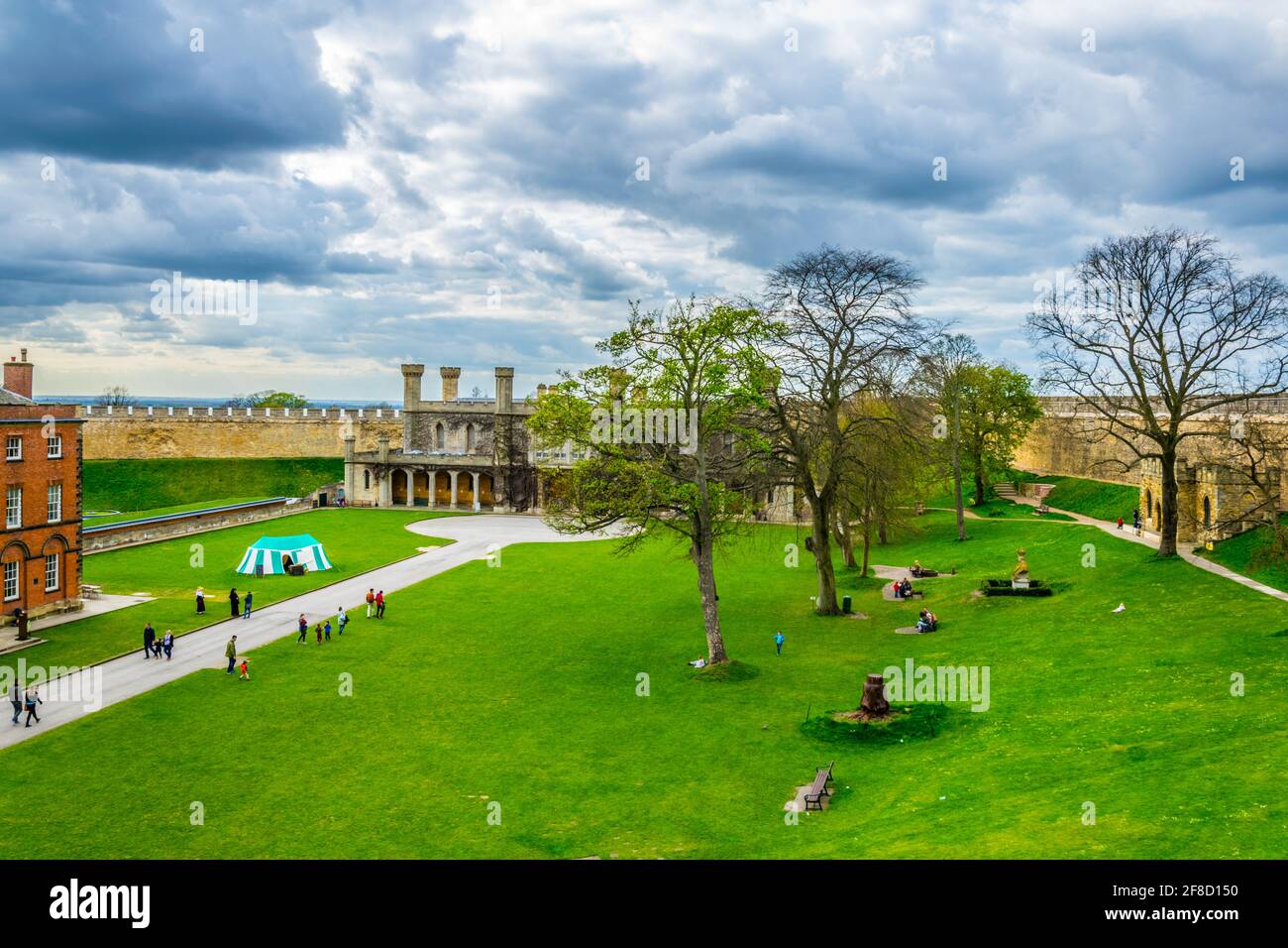 Courtyard of the lincoln castle, England Stock Photo - Alamy