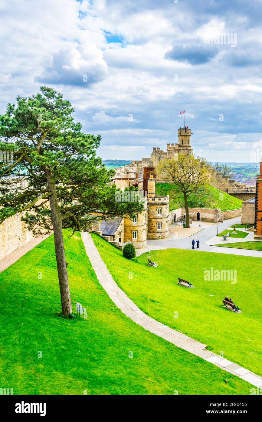 Courtyard of the lincoln castle, England Stock Photo - Alamy