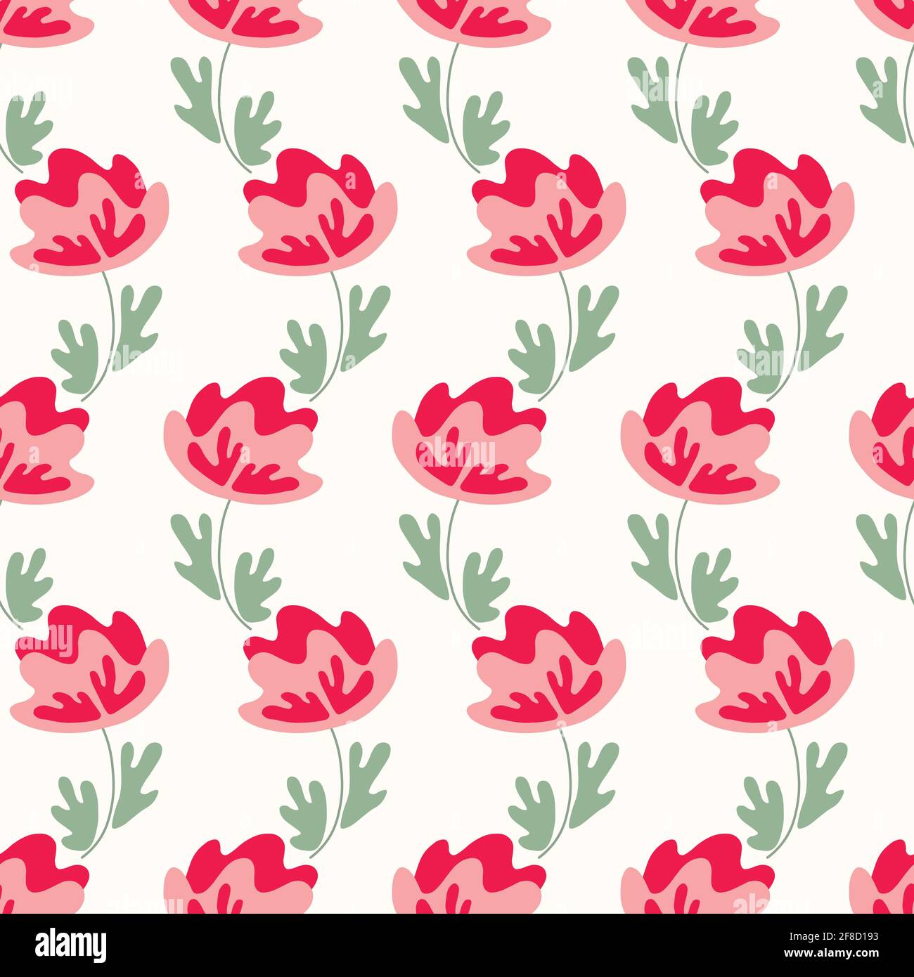 Seamless floral pattern based on traditional folk art ornaments ...
