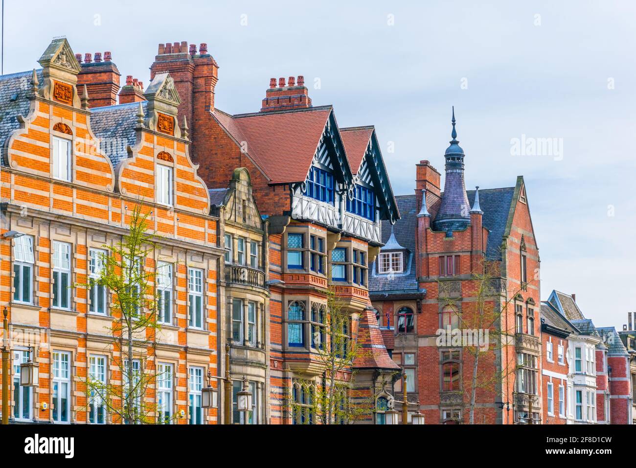 View of historical houses in the old town of Nottingham, England Stock ...