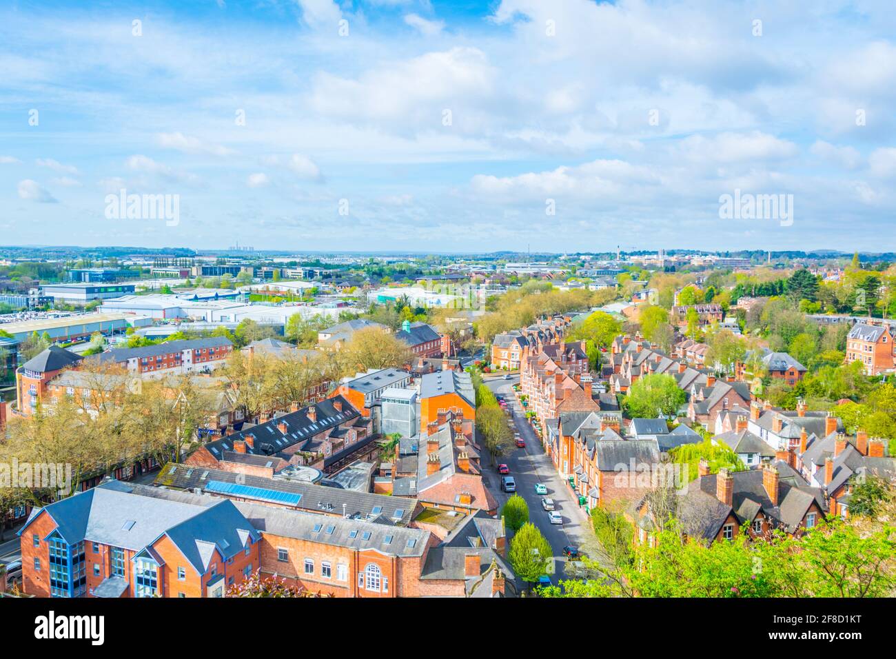 Aerial view nottingham city centre hi-res stock photography and images ...