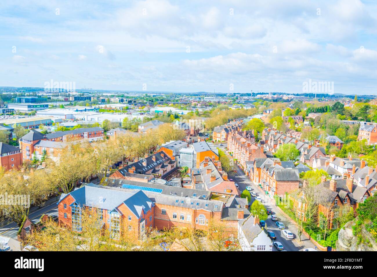 Aerial view nottingham city centre hi-res stock photography and images ...