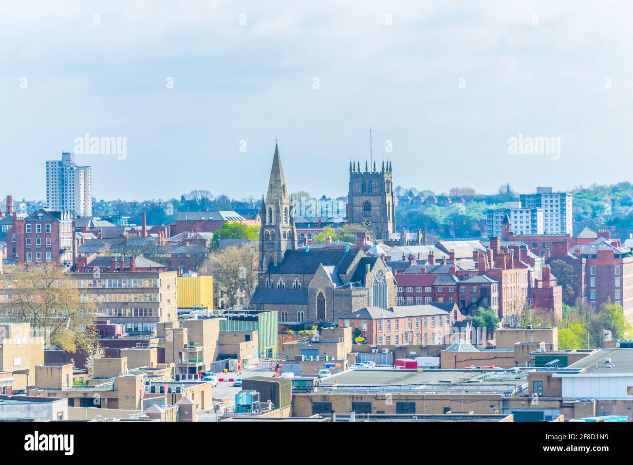 Aerial view nottingham city centre hi-res stock photography and images ...