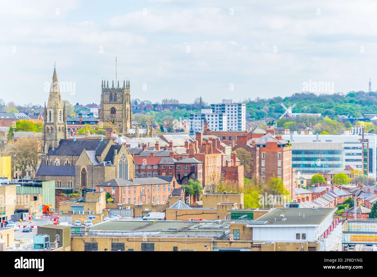 Aerial view nottingham city centre hi-res stock photography and images ...