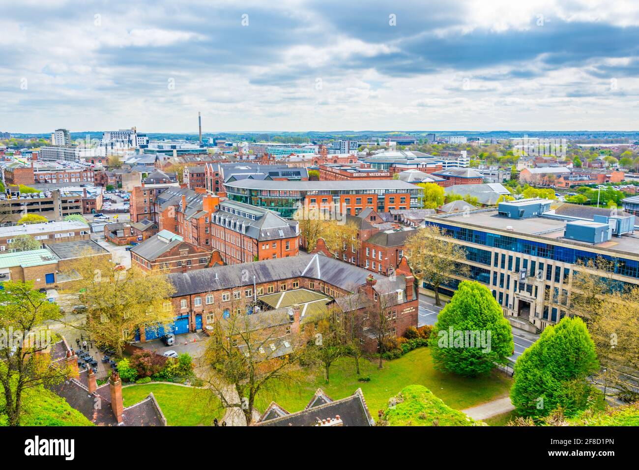 Aerial view nottingham city centre hi-res stock photography and images ...