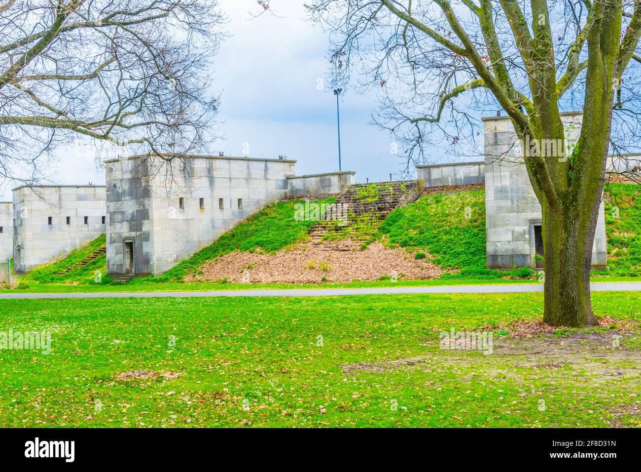 View of ruins of nazi sport stadium within the nsdap rally grounds in ...