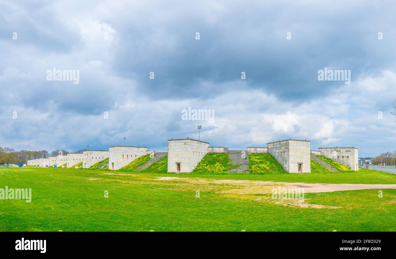 View of ruins of nazi sport stadium within the nsdap rally grounds in ...