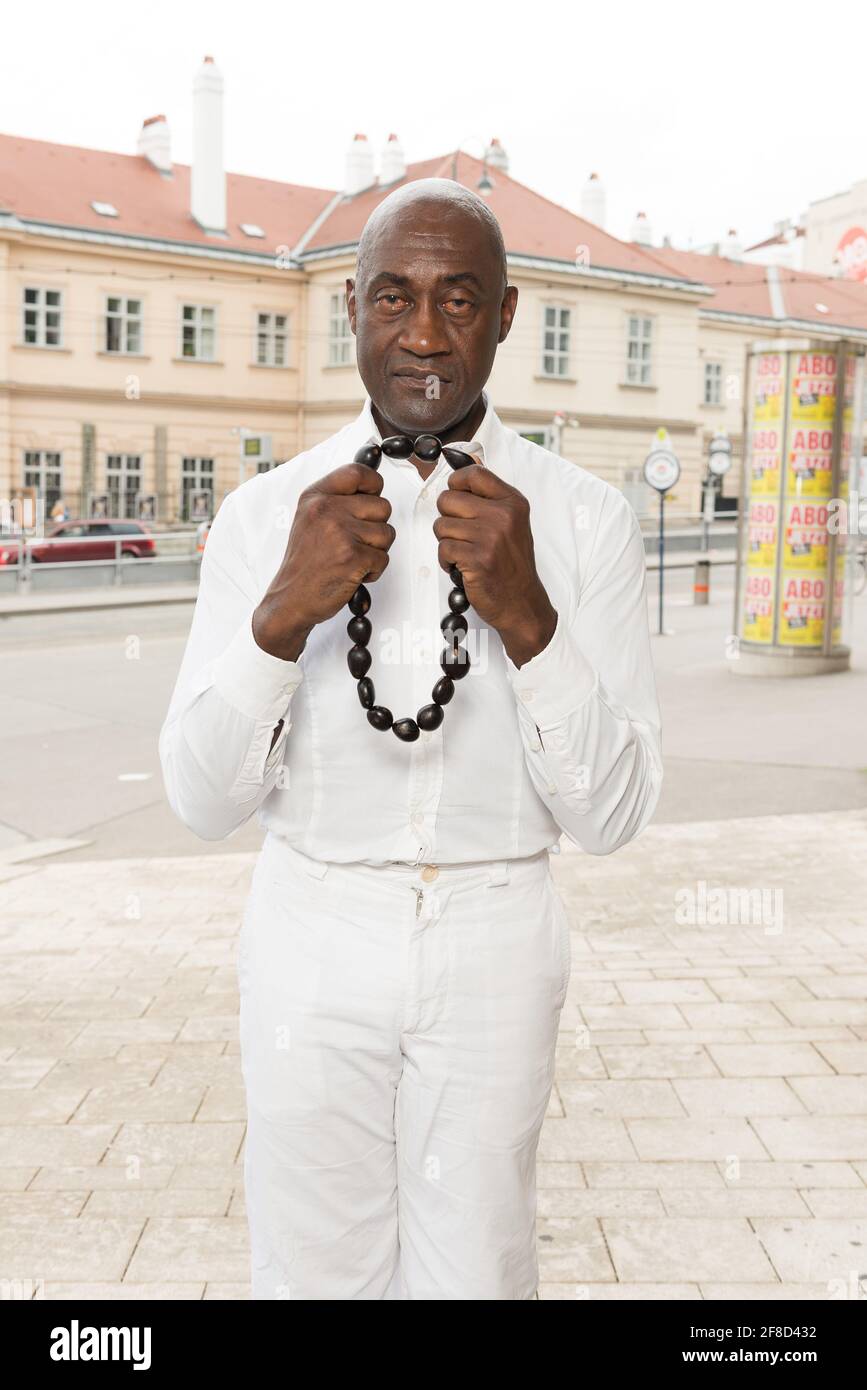 Choreographer and dancer, Ismael Ivo in Vienna outside the Volkstheater ...