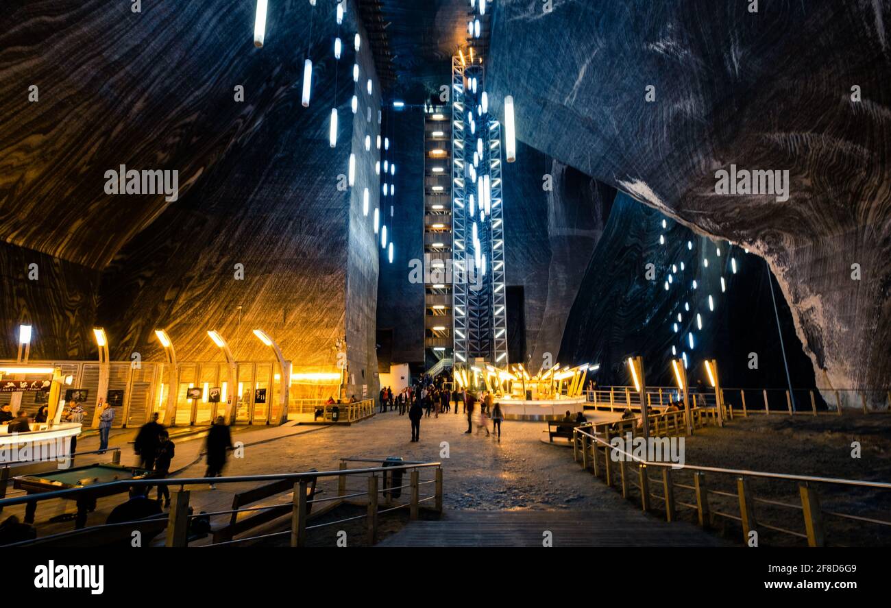 Salina Turda salt mine in Romania Stock Photo - Alamy