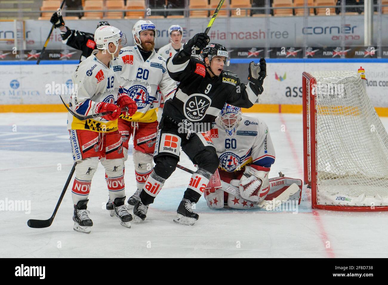 Porza, Corner Arena, NL 1/4 Final - Game 1: HC Lugano - SC, USA. 13th ...
