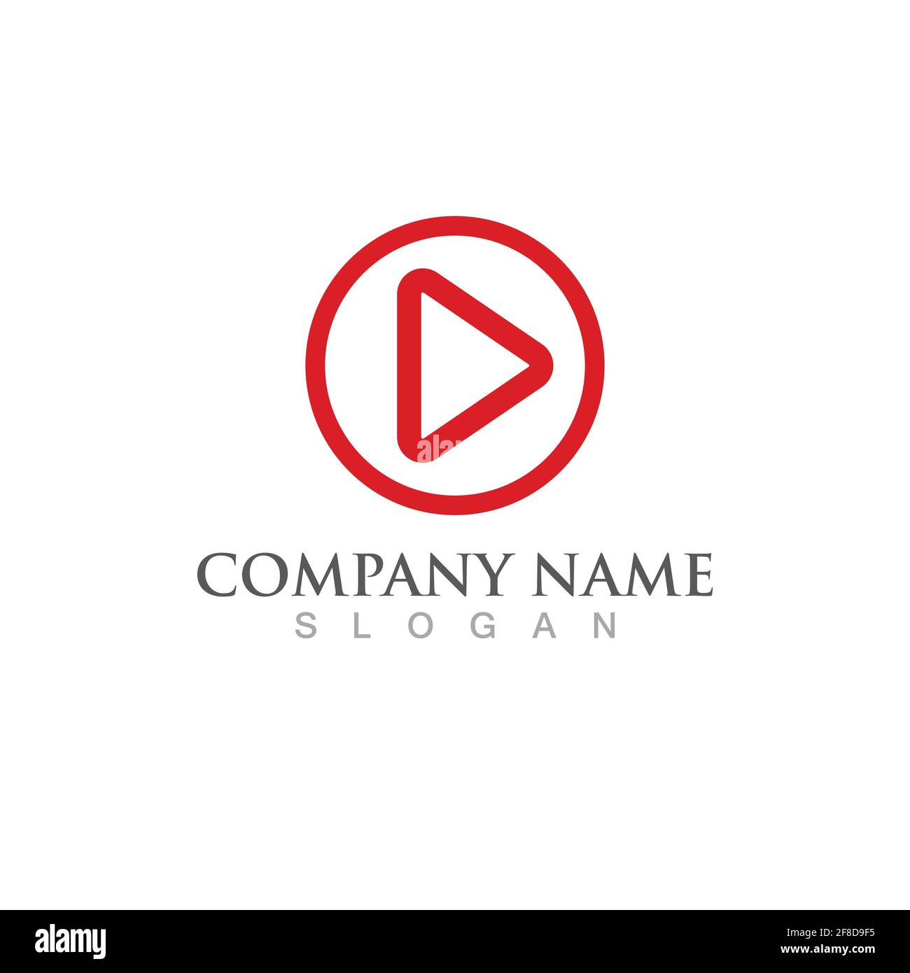 play button logo icon vector Stock Vector Image & Art - Alamy