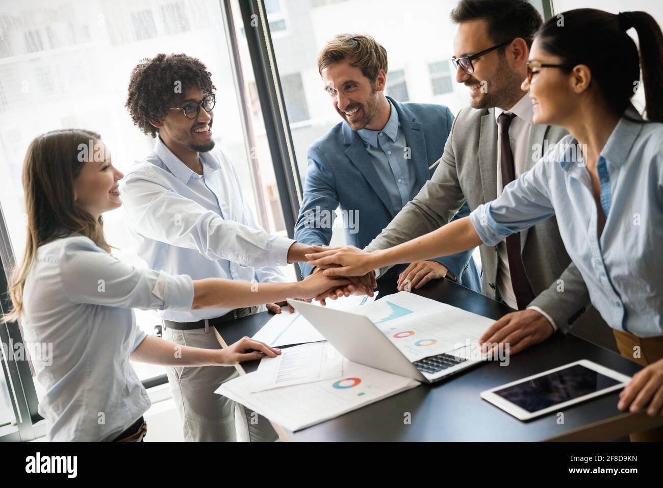 Successful entrepreneurs and business people achieving goals Stock ...