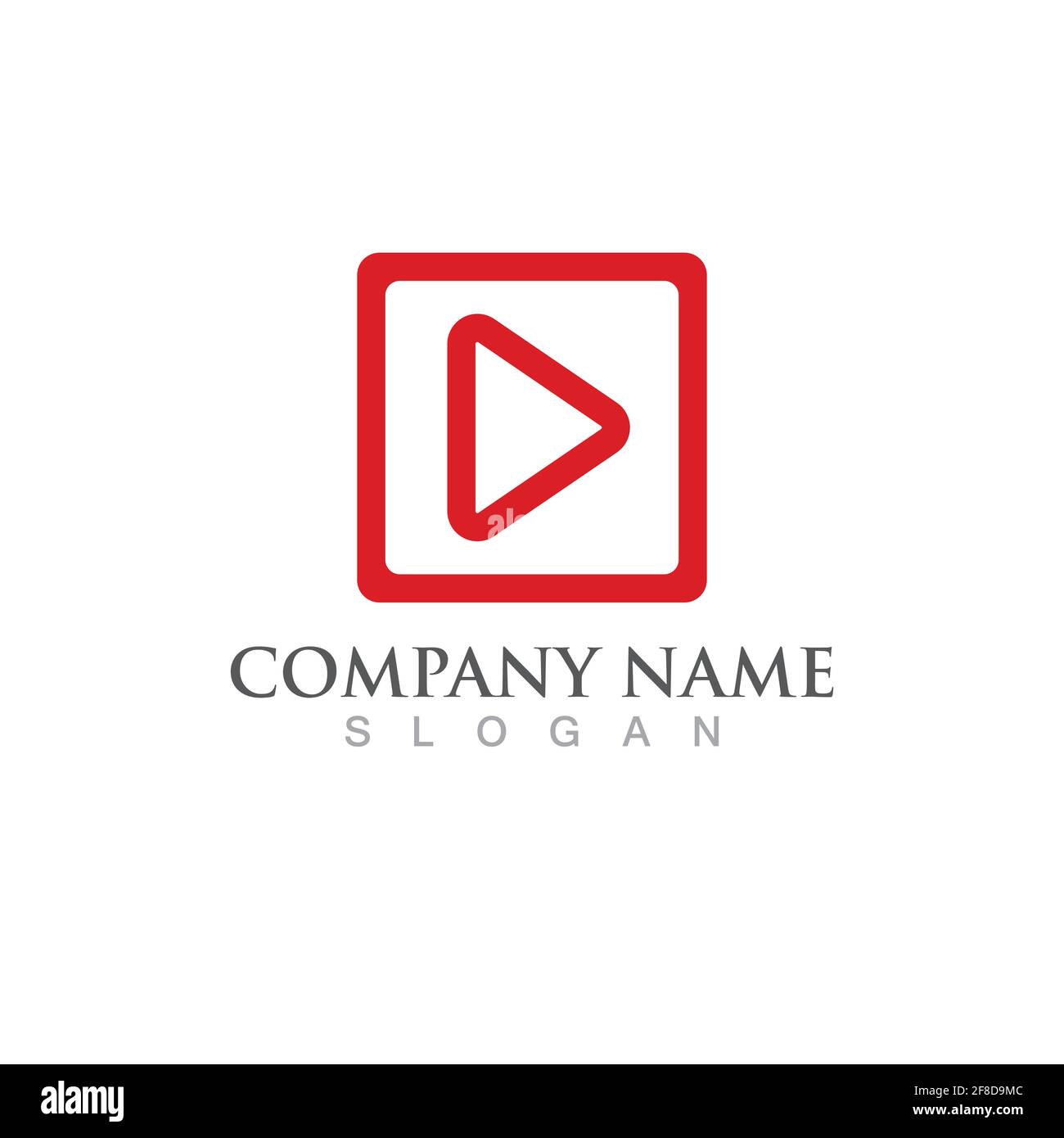 play button logo icon vector Stock Vector Image & Art - Alamy