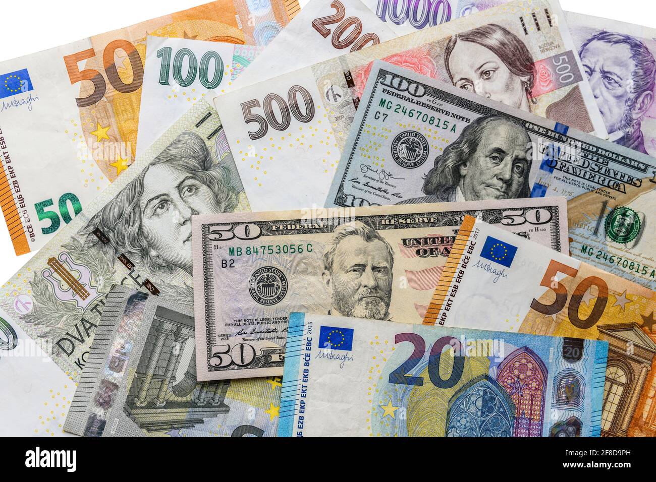Banknotes of different countries background, top view Stock Photo - Alamy
