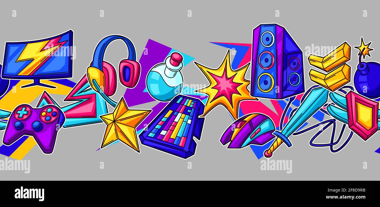 Computer gaming background texture Stock Vector Images - Alamy