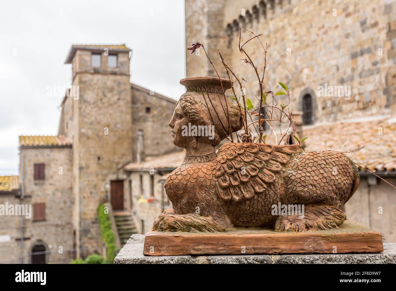 Details of the medieval castle of Bolsena, Also Rocca Monaldeschi, that ...