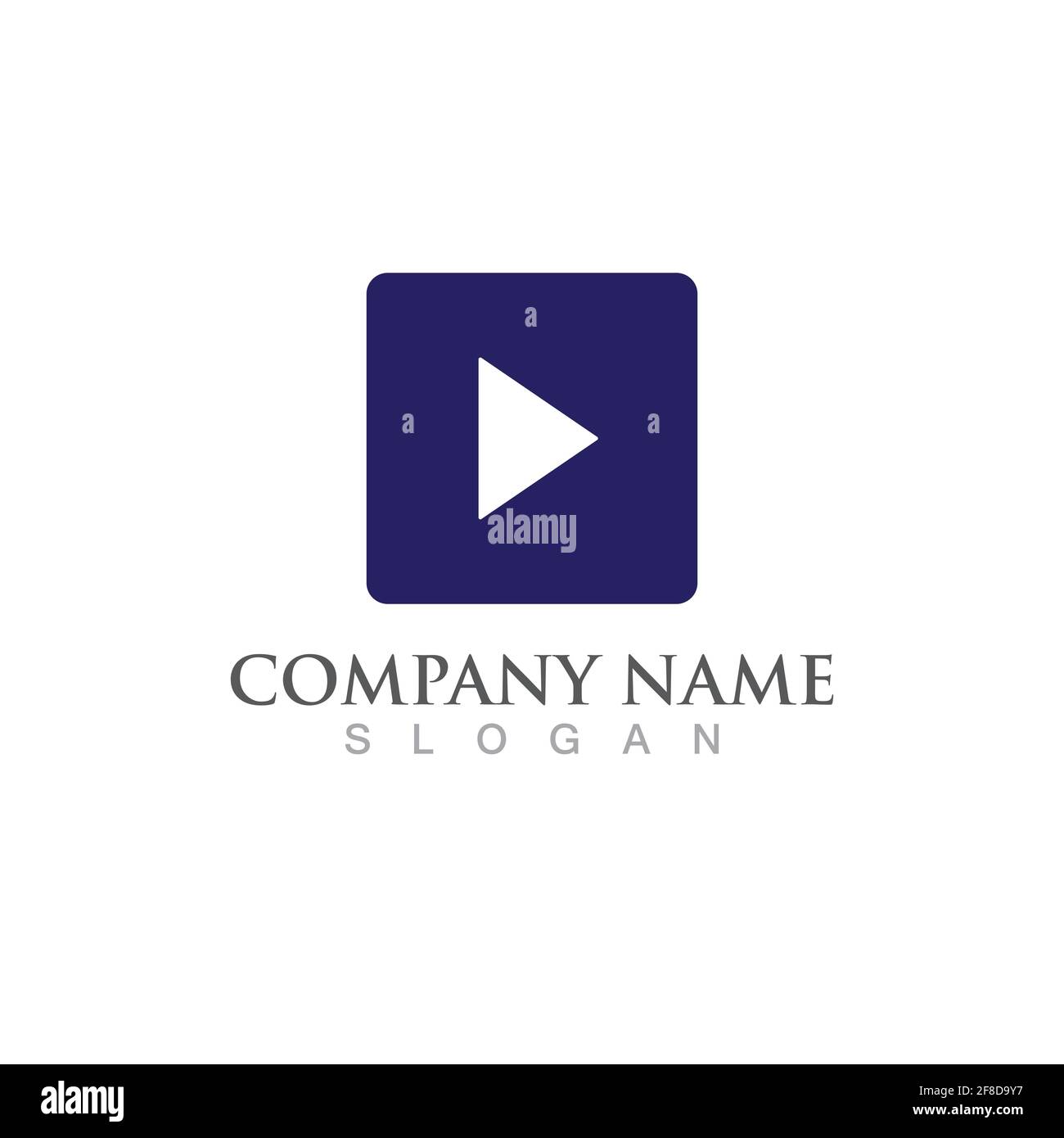 play button logo icon vector Stock Vector Image & Art - Alamy