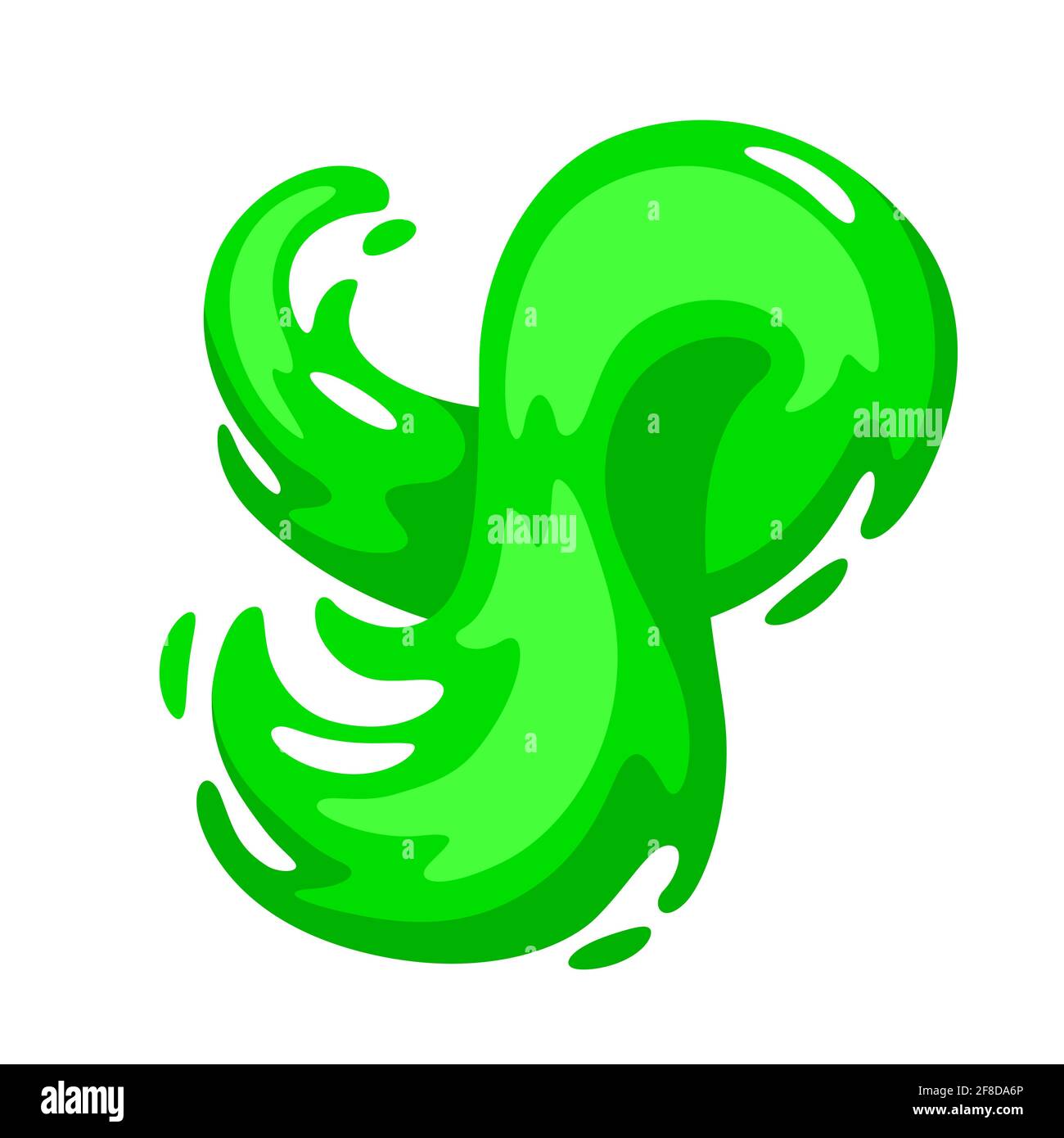Abstract green swirl or paint blot. Color shiny swirl Stock Vector ...