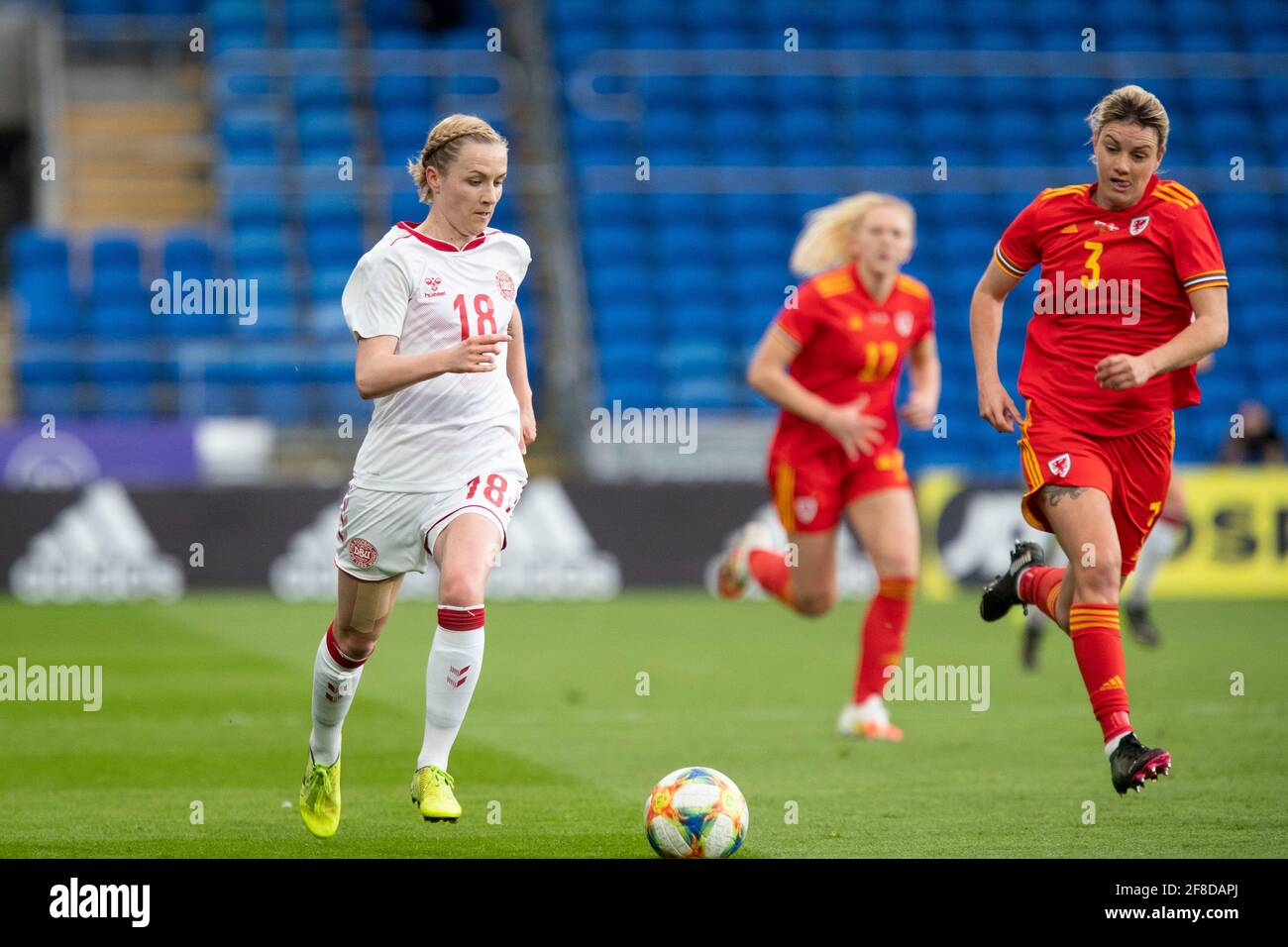 Cardiff, Wales, UK. 13th Apr, 2021. Sara Thrige and Gemma Evans of ...
