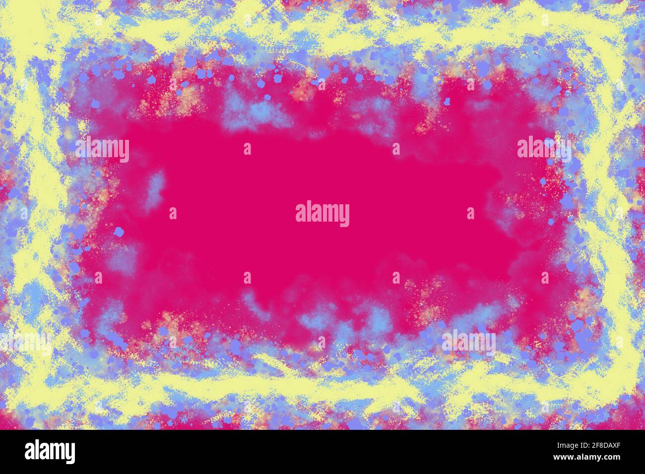 An abstract neon splatter border background image Stock Photo - Alamy