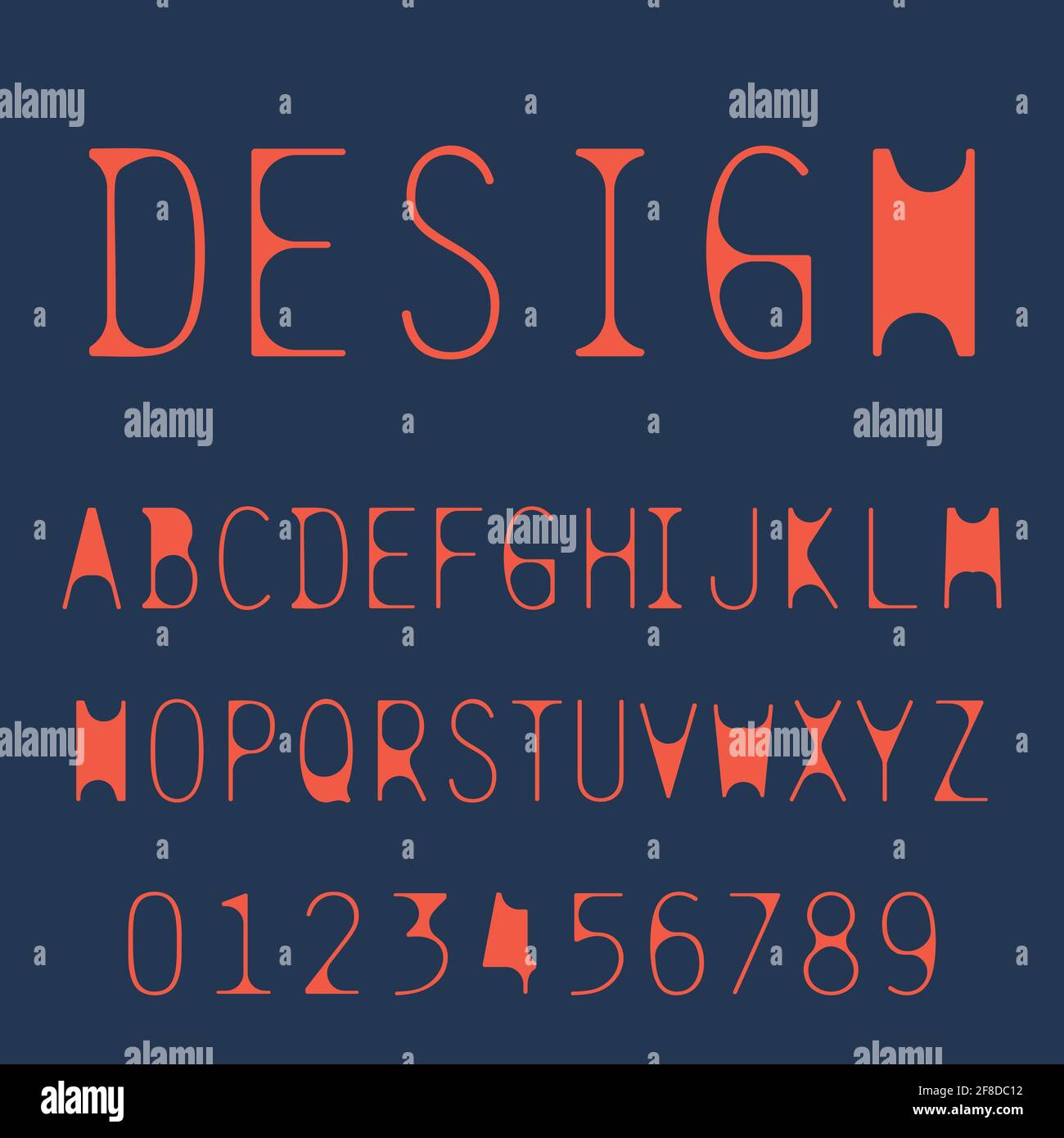 Modern abstract typographic font and alphabet. Minimal design. Vector ...