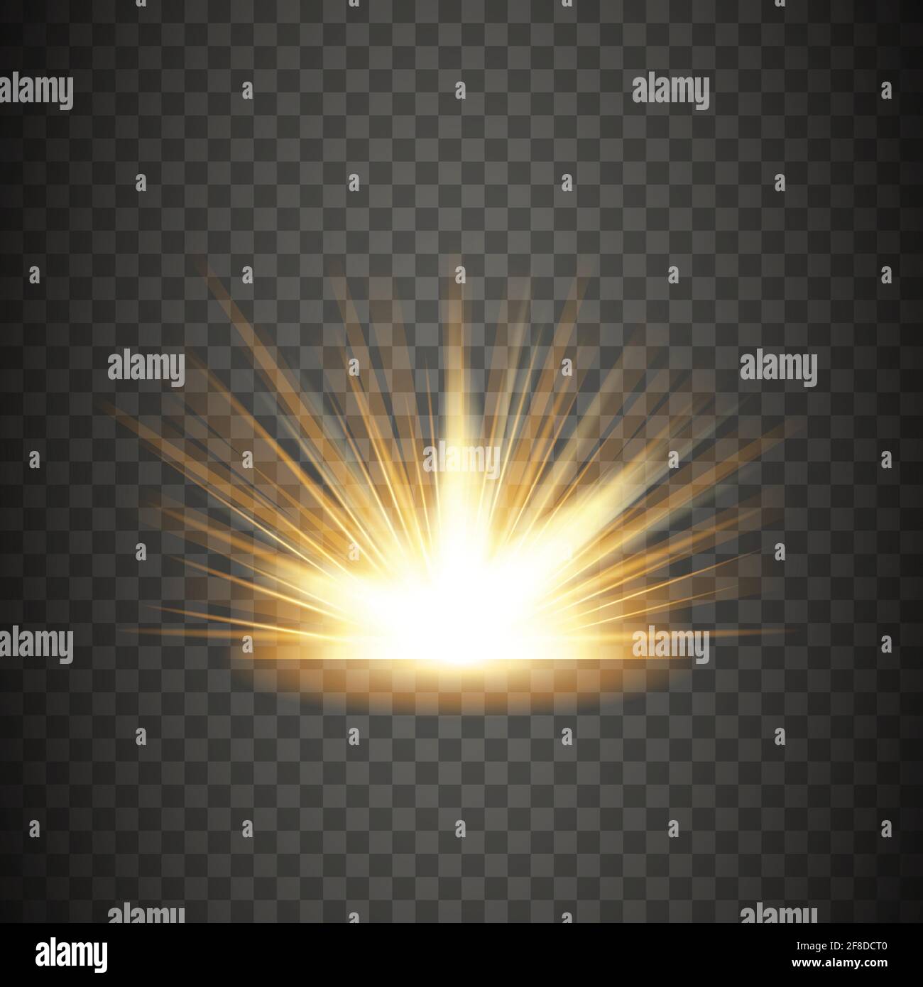 Glowing lights effect, flare, explosion and shining stars.Horizon ...