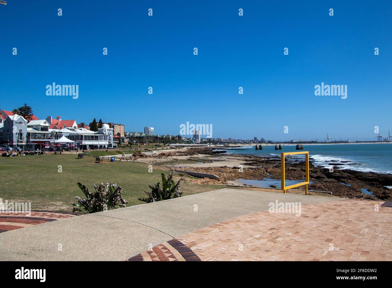 Port Elizabeth, South Africa - beachfront walkway at Humewood beach ...