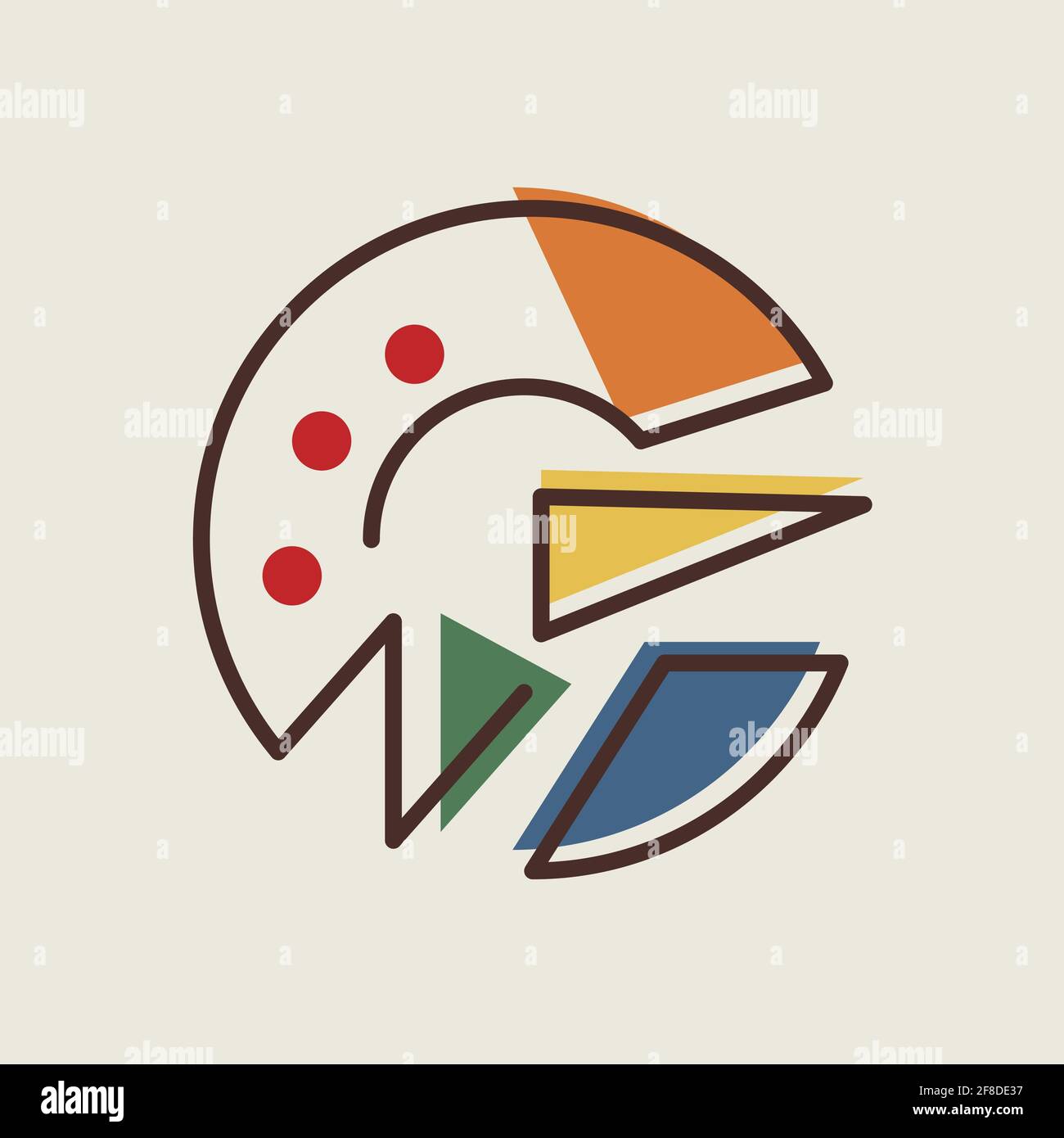 The letter G of the alphabet in modern geometric style. Abstraction ...