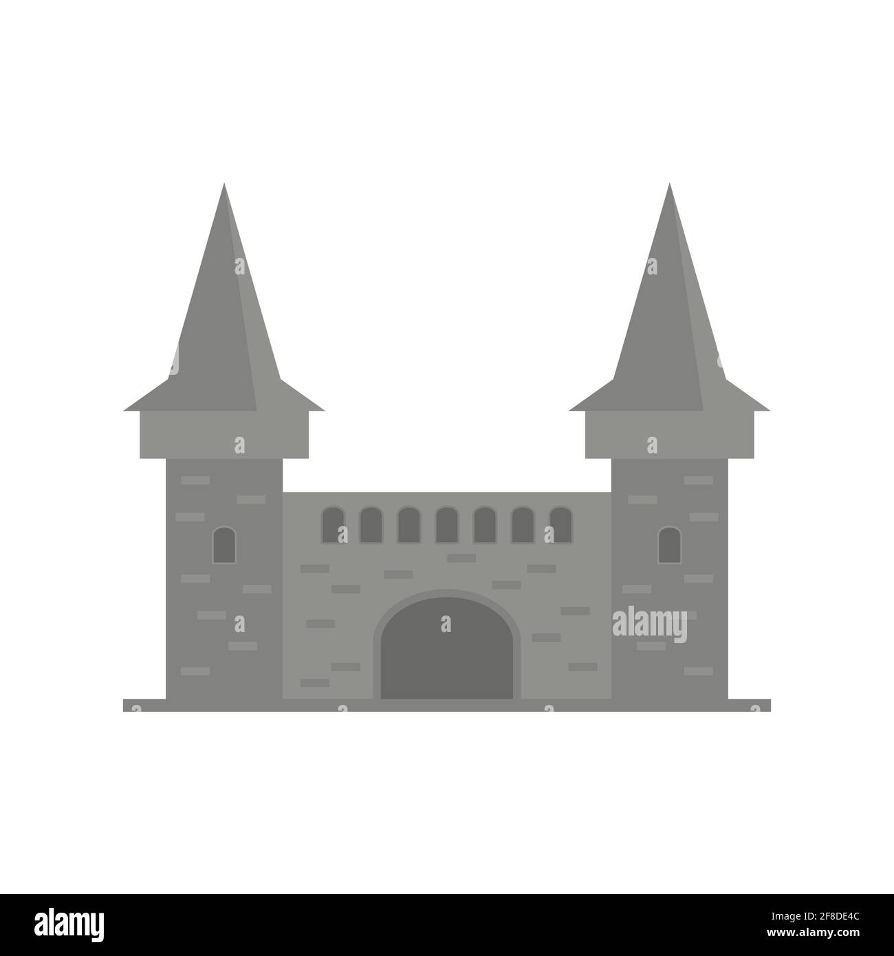 Cartoon fairy tale castle tower icon. fairytale medieval castle.Vector ...