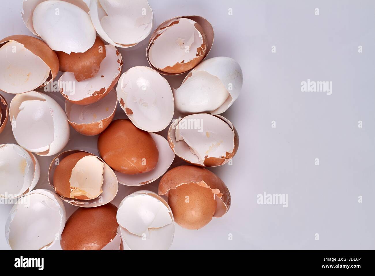 Collection of broken empty eggshells Stock Photo - Alamy