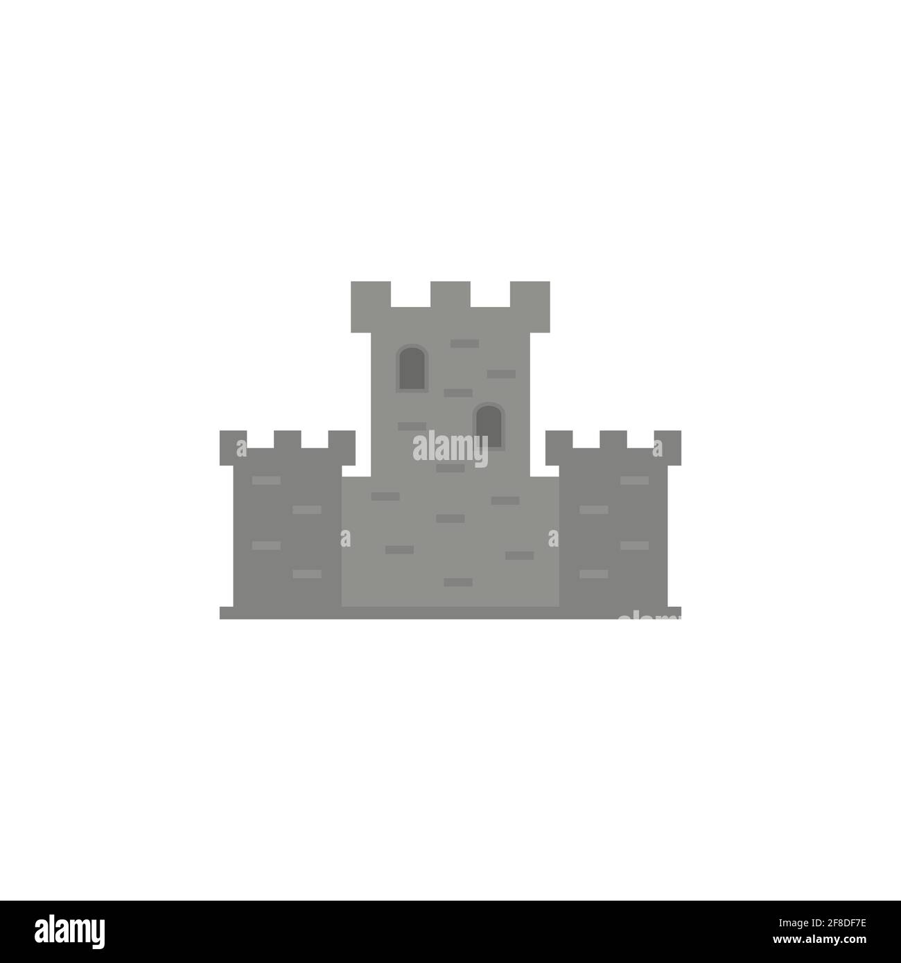 Cartoon fairy tale castle tower icon. fairytale medieval castle.Vector ...