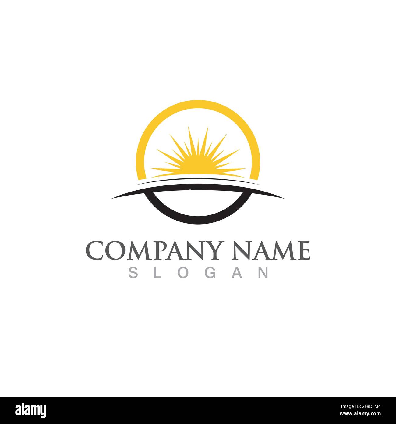 Sun logo and symbol nature vector Stock Vector Image & Art - Alamy