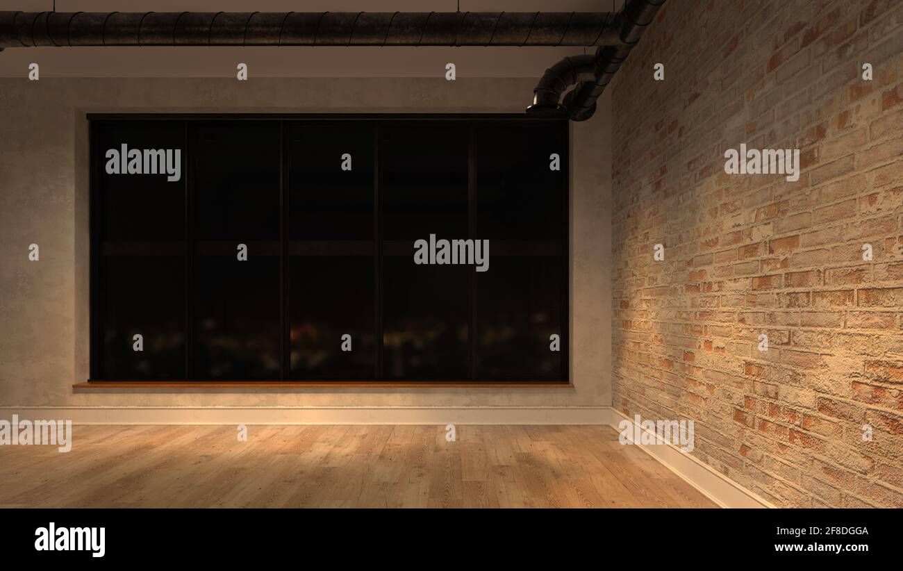 Empty room night hi-res stock photography and images - Alamy