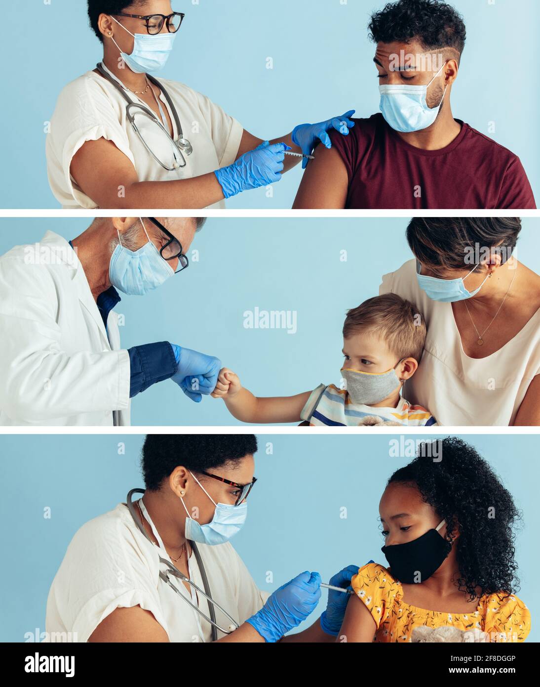 Vaccination people collage hi-res stock photography and images - Alamy
