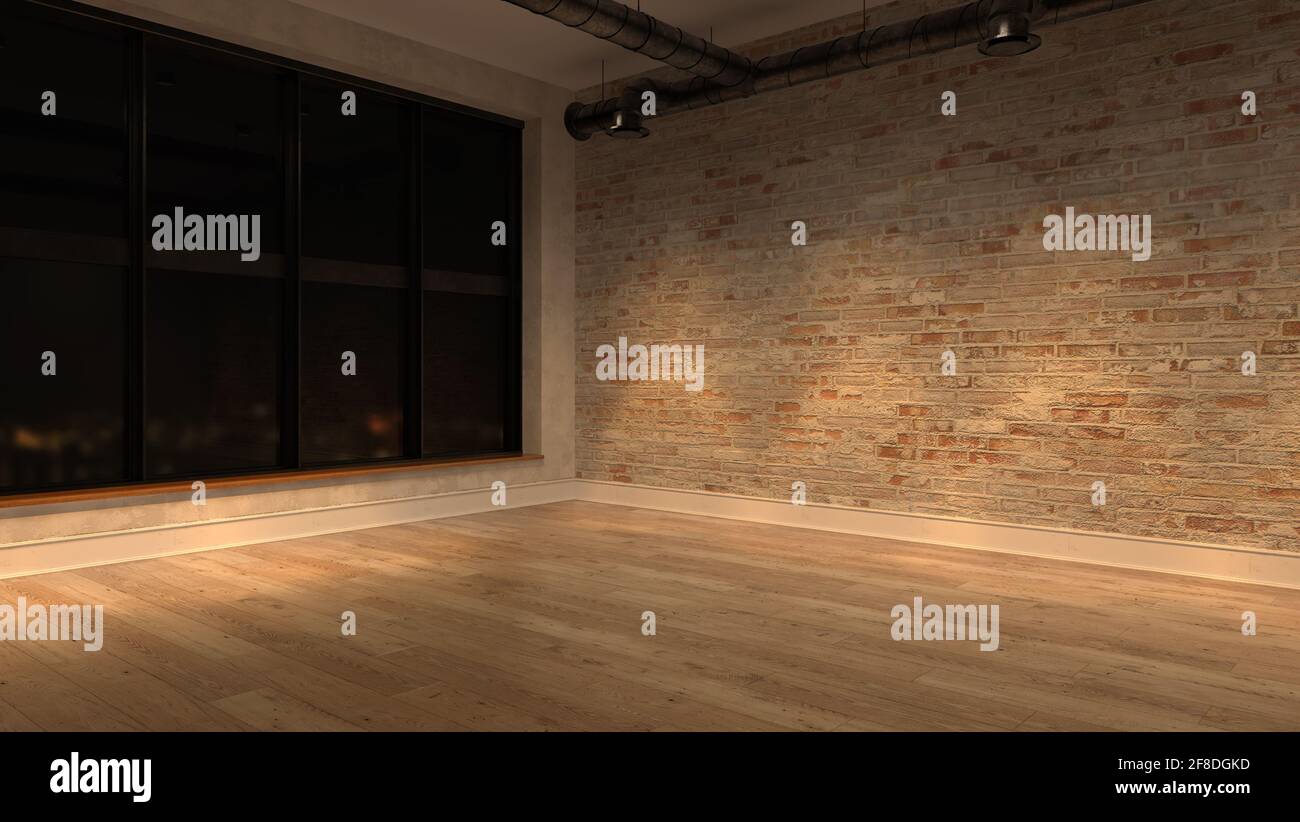 Empty room night hi-res stock photography and images - Alamy