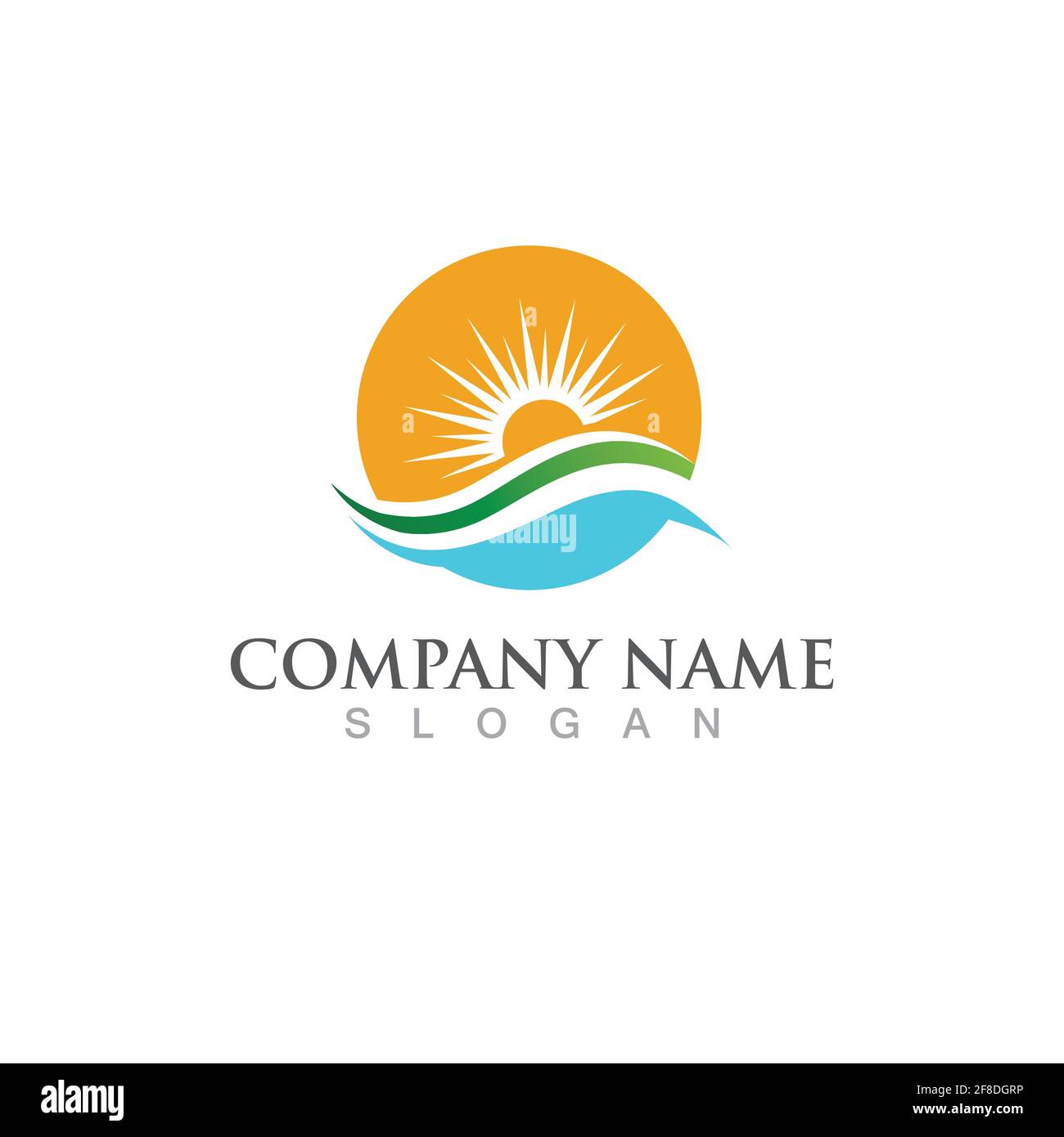 Sun logo and symbol nature vector Stock Vector Image & Art - Alamy