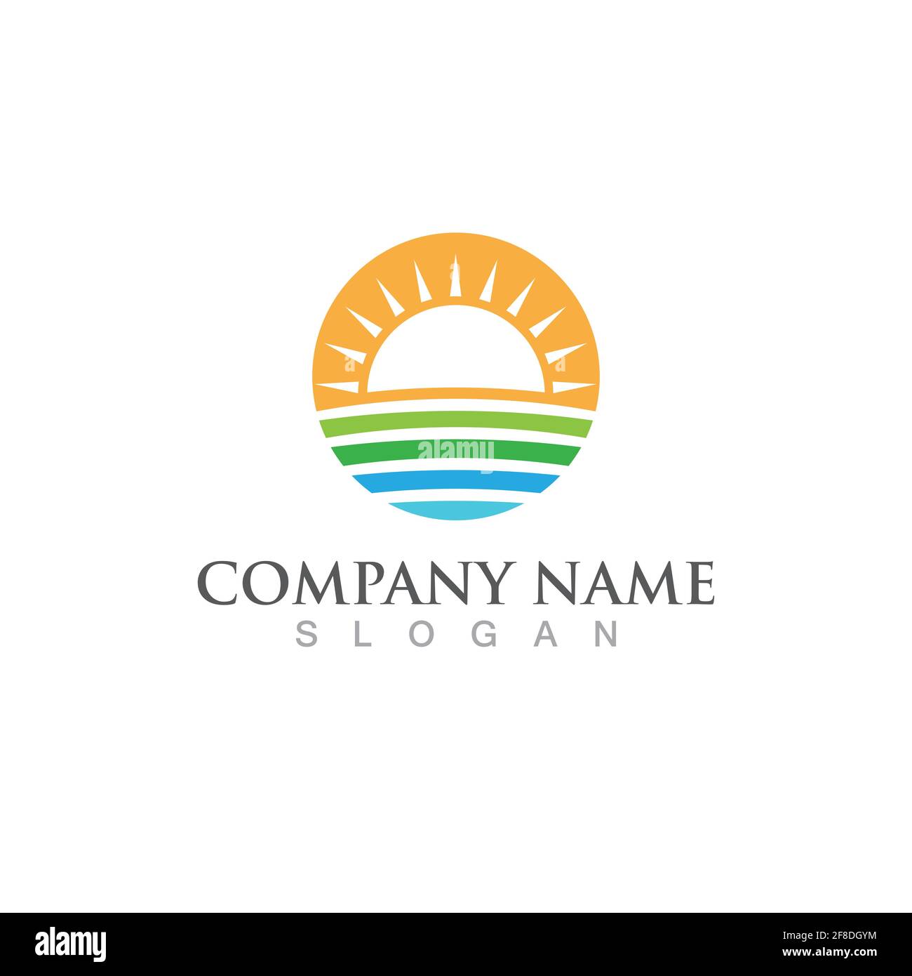 Sun logo and symbol nature vector Stock Vector Image & Art - Alamy