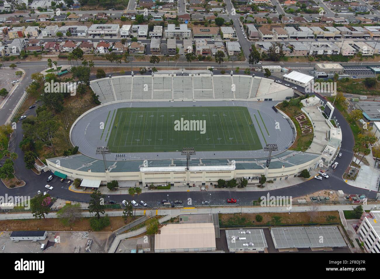 An aerial view of Weingart Stadium (formerly ELAC Stadium) on the ...