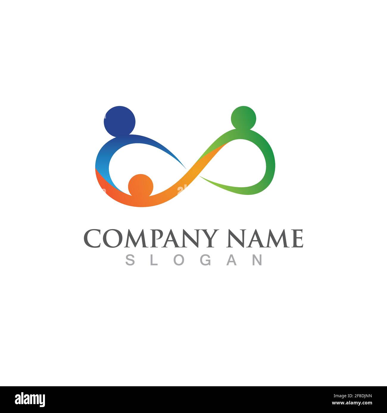 Family care infinity logo illustration Logo template design Stock ...