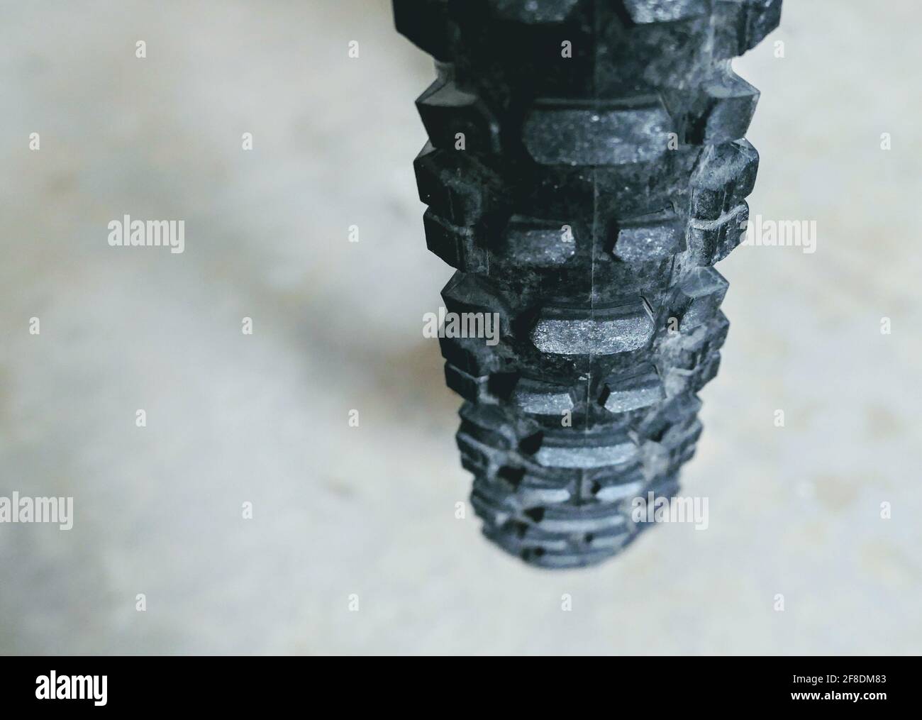 Tread of a mountain bike tire on the concrete background Stock Photo ...