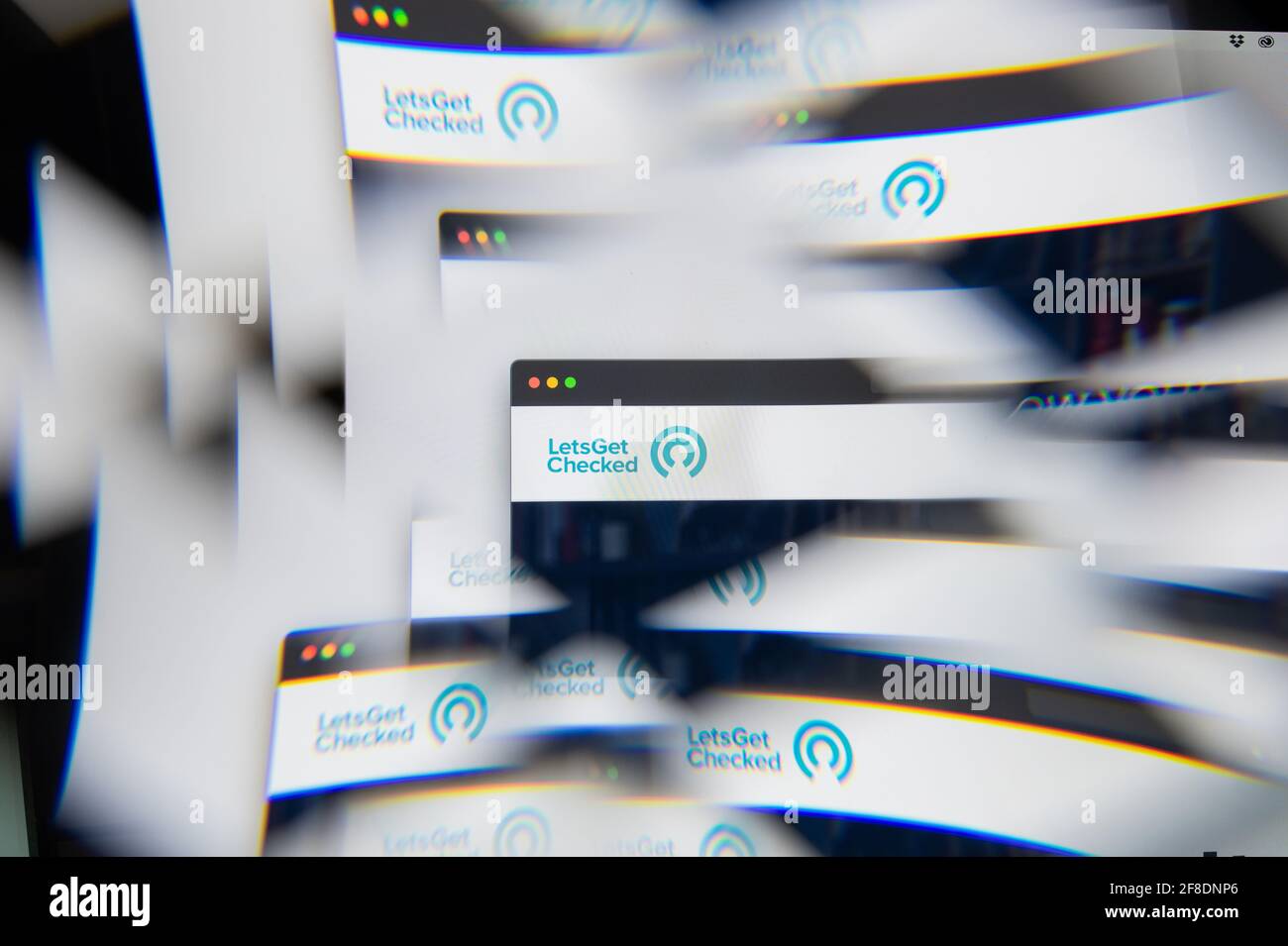 Milan, Italy - APRIL 10, 2021: LetsGetChecked logo on laptop screen ...